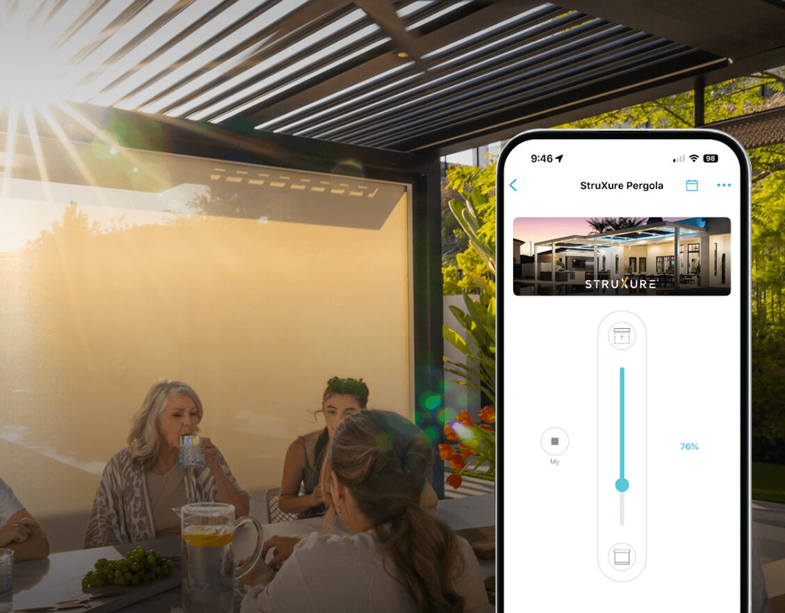 StruXure - Somfy | Pergola that Opens and Closes
